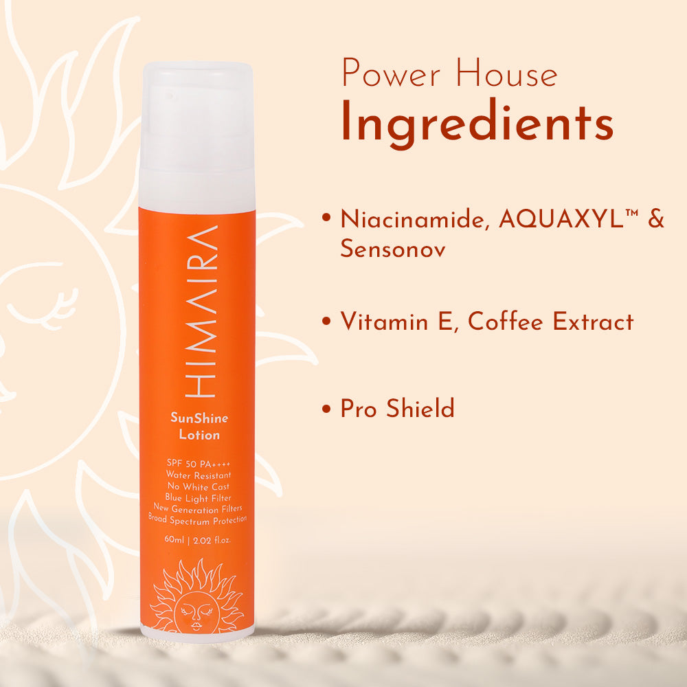 Sunshine Lotion by Himaira with Advanced Sun Protection for a Brighter You